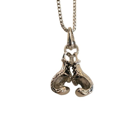 Accessories | Silver Boxing Glove Necklace Sport Gift Fighter Mens ...